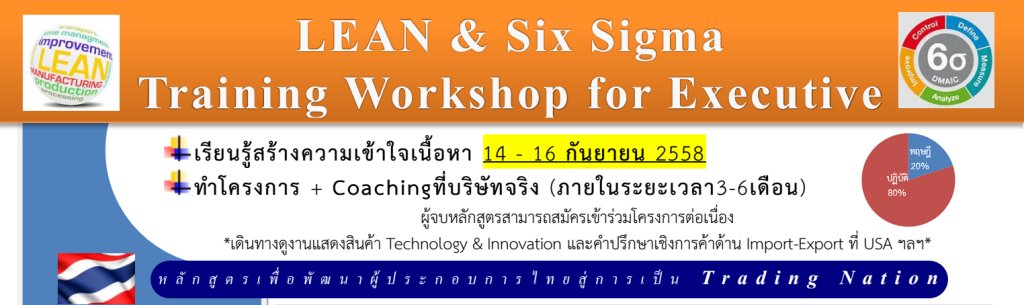 Lean & Six Sigma Training Workshop for Executive – Thai Tribology Association