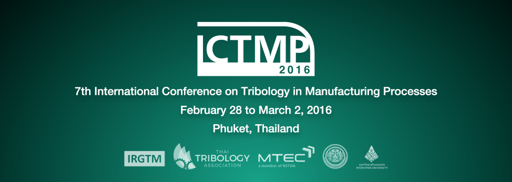 7th International Conference on Tribology in Manufacturing Processes ...